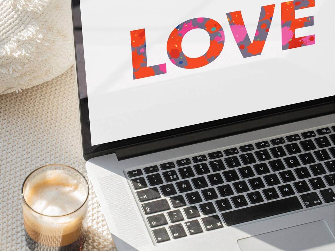 LOVE Digital Wallpaper, Inspirational Core Values, Colorful ...