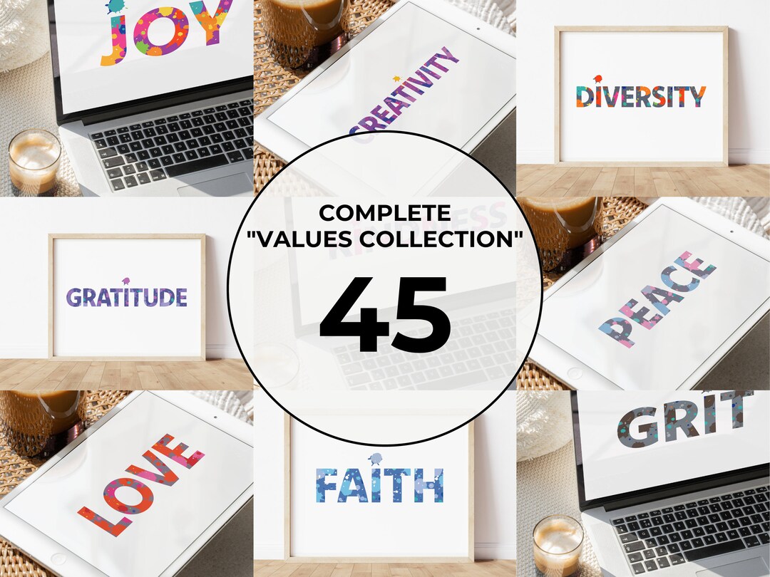 VALUES Device Wallpaper, Inspirational Core Values, Colorful ...