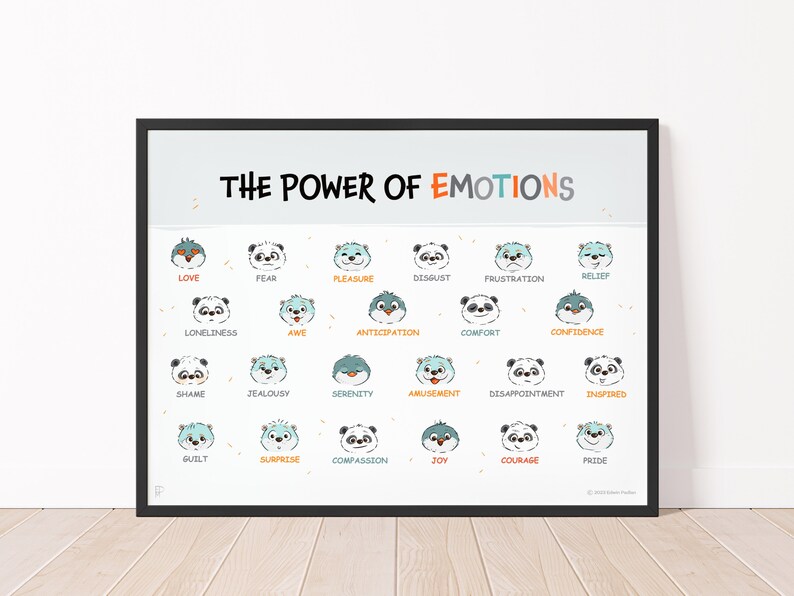Power of Emotions Printable Art for Child, Otter Illustration, Colorful ...