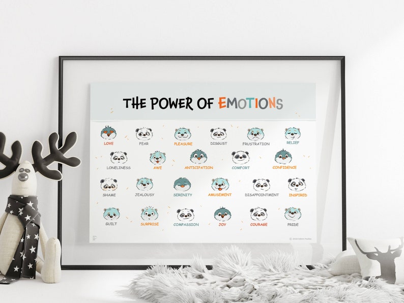 Power of Emotions Printable Art for Child, Otter Illustration, Colorful ...