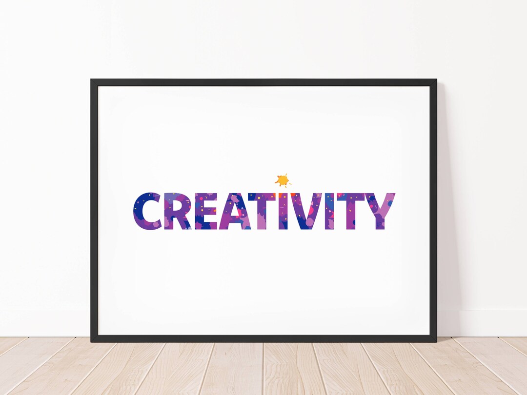 CREATIVITY Art, Inspirational Core Values, Colorful Illustrations ...