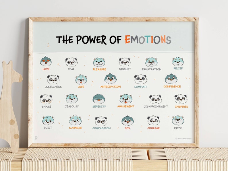 Power of Emotions Printable Art for Child, Otter Illustration, Colorful ...