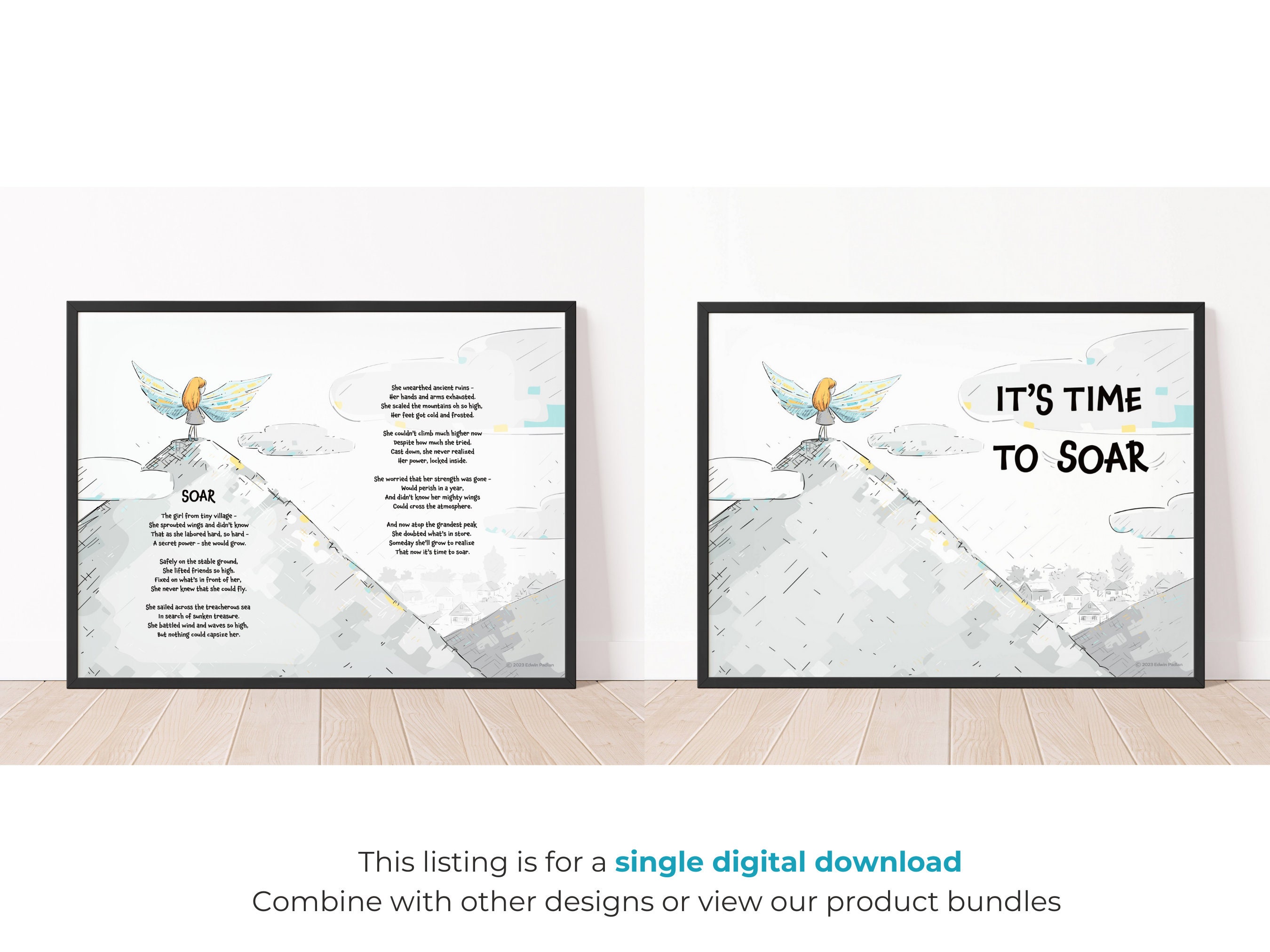 Soar Poem Device Wallpaper, Angel Illustration, Desktop Background ...
