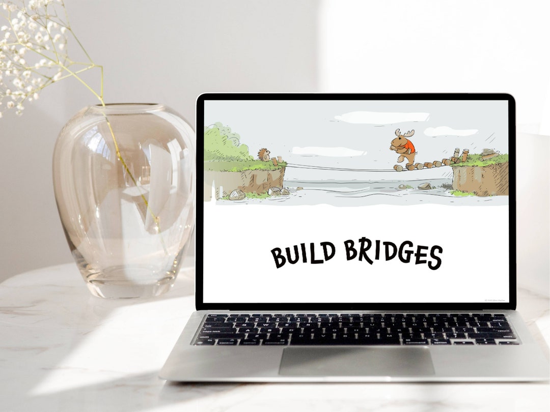 Build Bridges Device Wallpaper, Bridge Illustration, Desktop Background ...