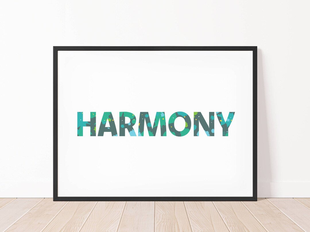 HARMONY Art, Inspirational Core Values, Colorful Illustrations ...