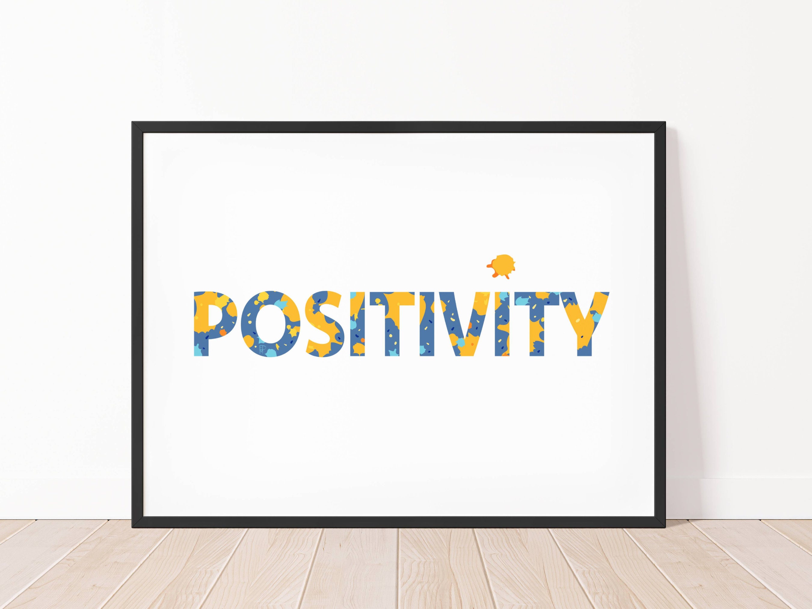 POSITIVITY Digital Wallpaper, Inspirational Core Values, Colorful ...