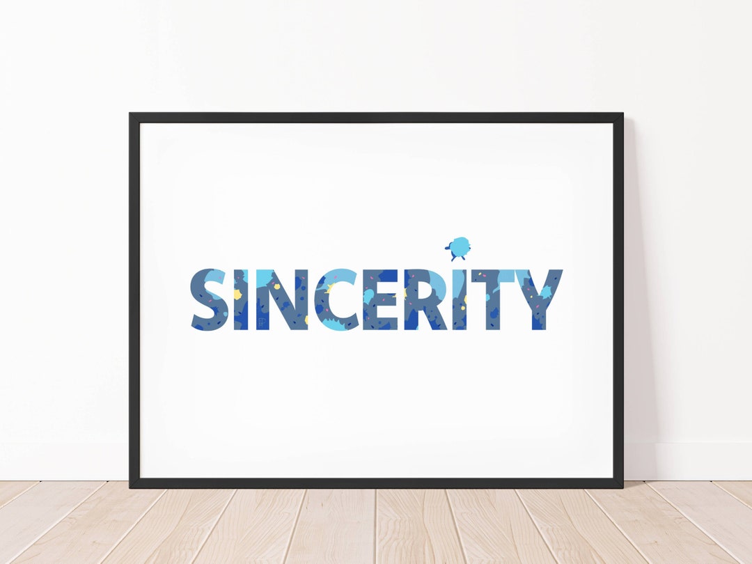SINCERITY Art, Inspirational Core Values, Colorful Illustrations ...