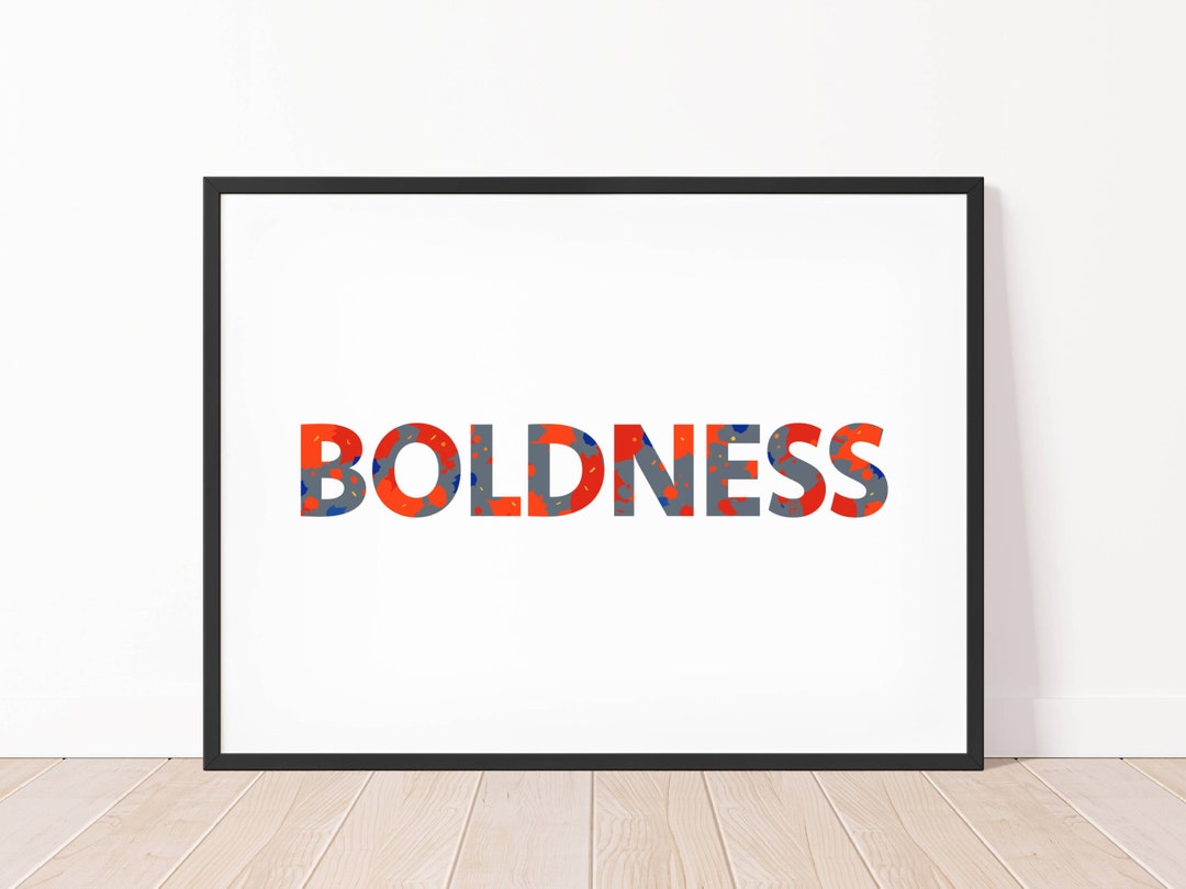 BOLDNESS Art, Inspirational Core Values, Colorful Illustrations ...