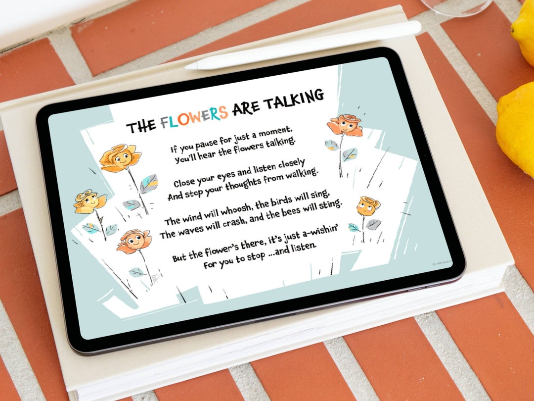 Flowers Are Talking Poem Device Wallpaper, Flowers Illustration ...