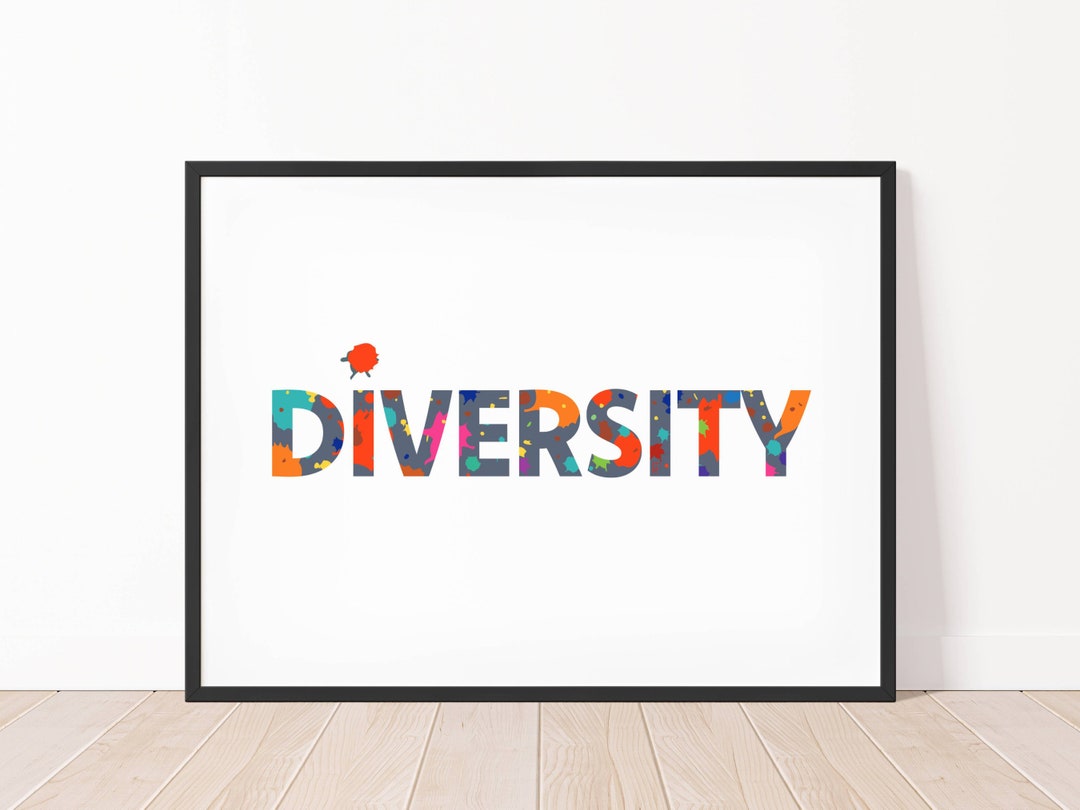 DIVERSITY Art, Inspirational Core Values, Colorful Illustrations ...