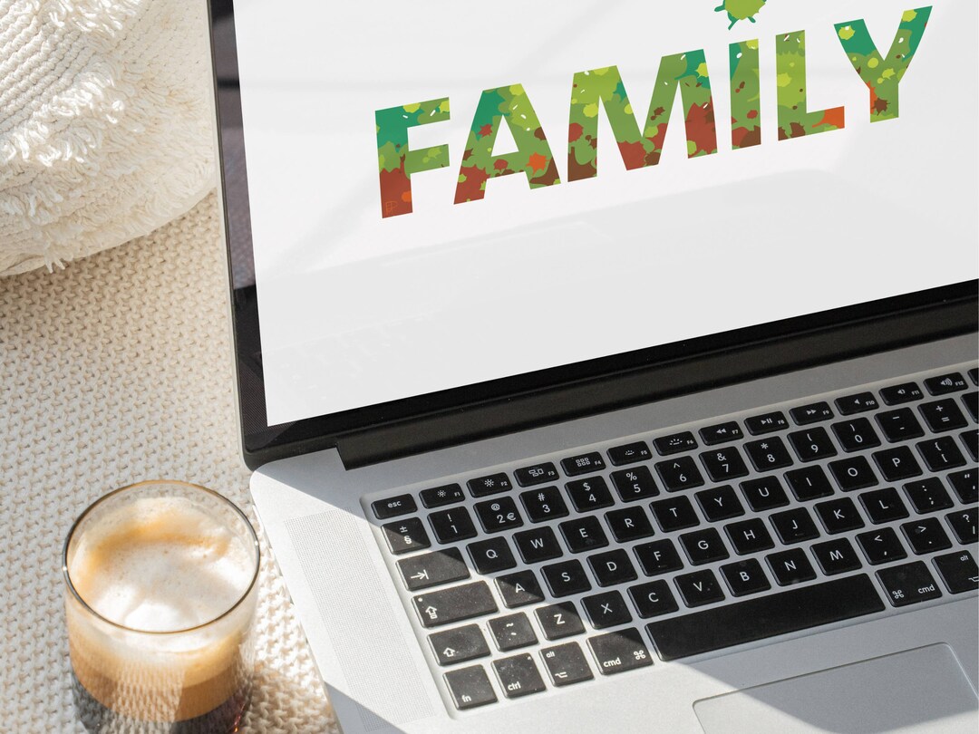 FAMILY Digital Wallpaper, Inspirational Core Values, Colorful ...