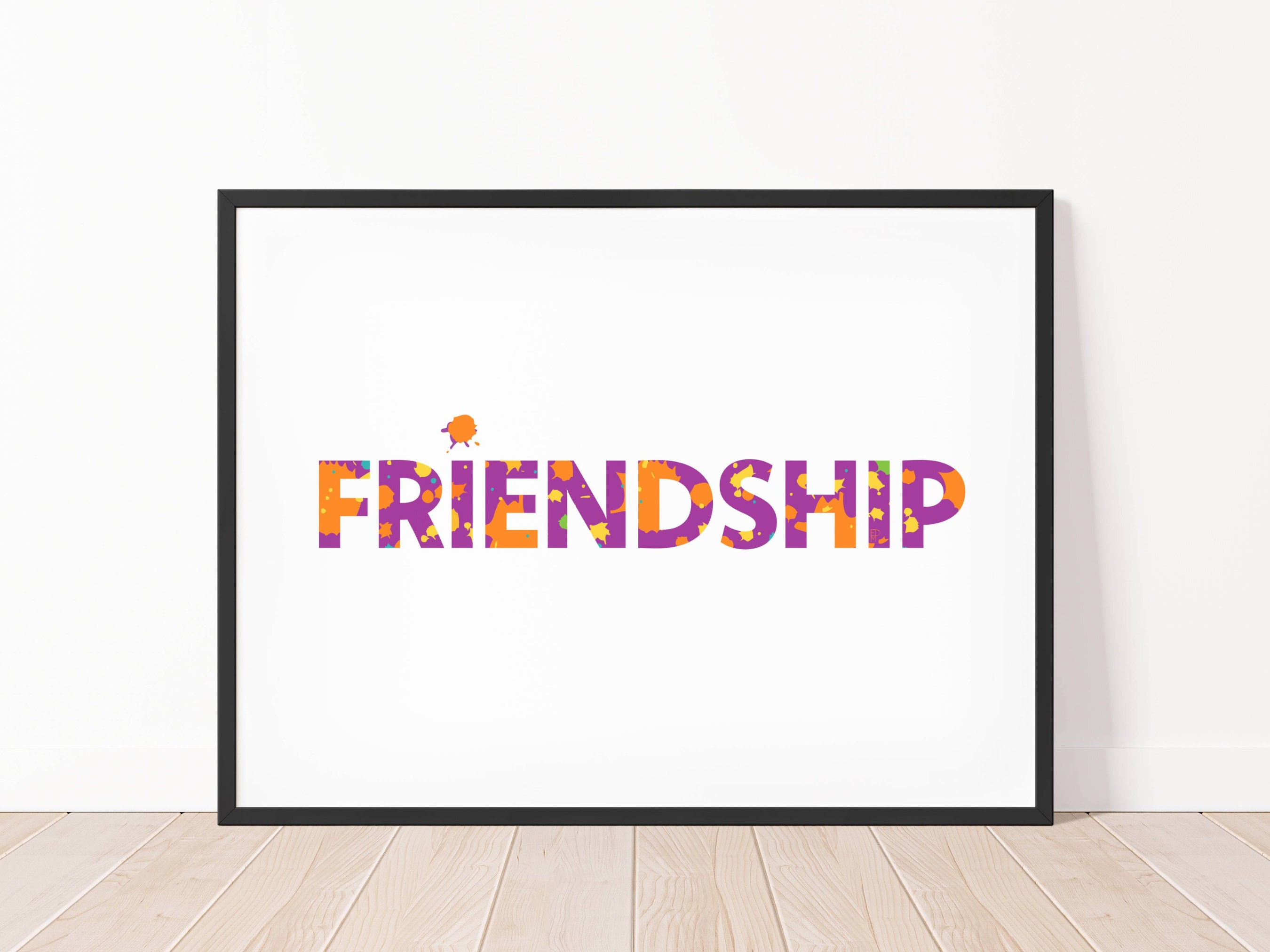 FRIENDSHIP Digital Wallpaper, Inspirational Core Values, Colorful ...