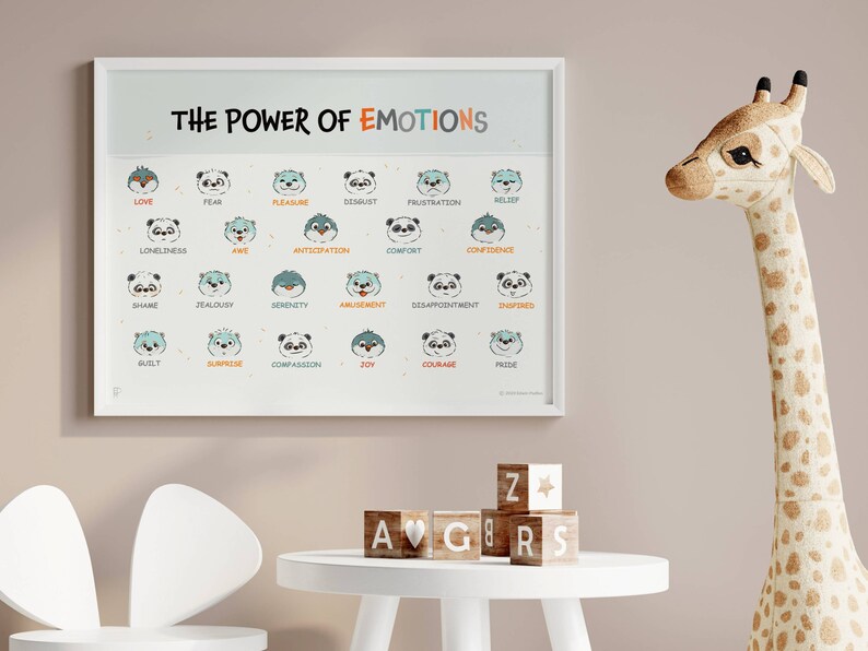 Power of Emotions Printable Art for Child, Otter Illustration, Colorful ...