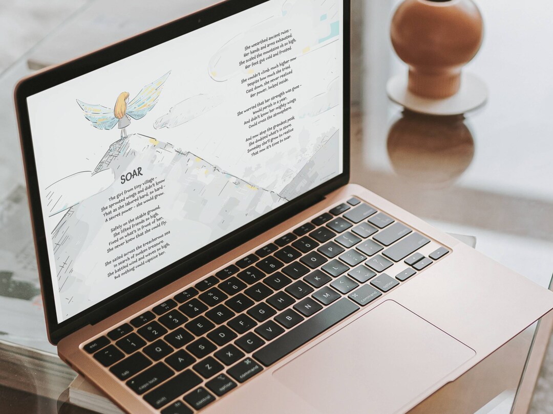 Soar Poem Device Wallpaper, Angel Illustration, Desktop Background ...