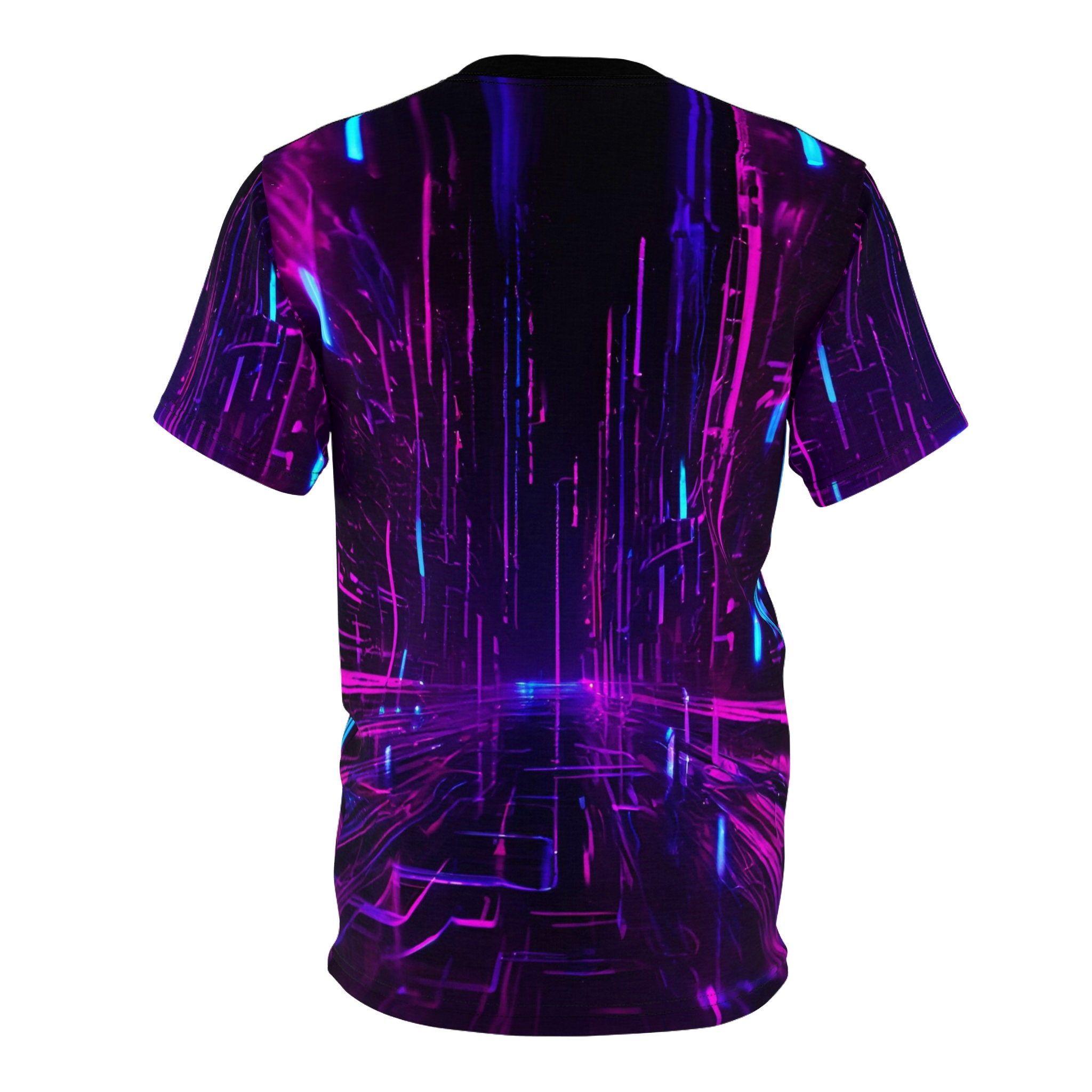 Cyberpunk Neon Circuit Board Shirt - Futuristic AOP Unisex Tee - Etsy