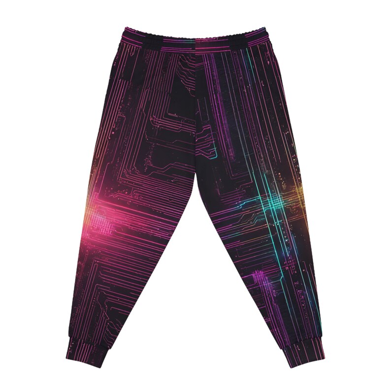 Light up Your Active Style: Intersecting Neon Lights All Over Print ...