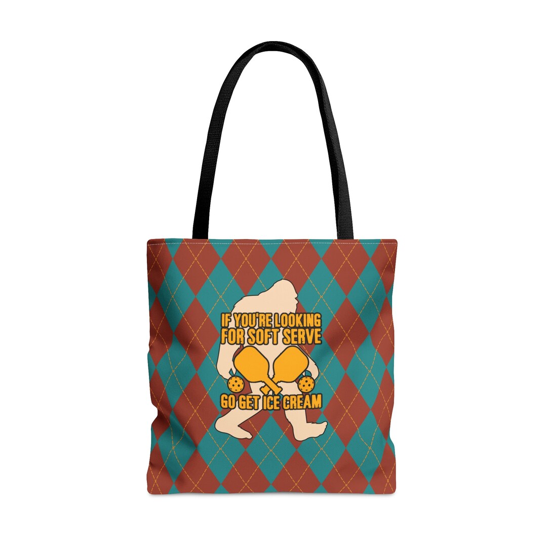Vintage Rhombus Bigfoot Pickleball AOP Tote Bag - Tote Your Style With ...