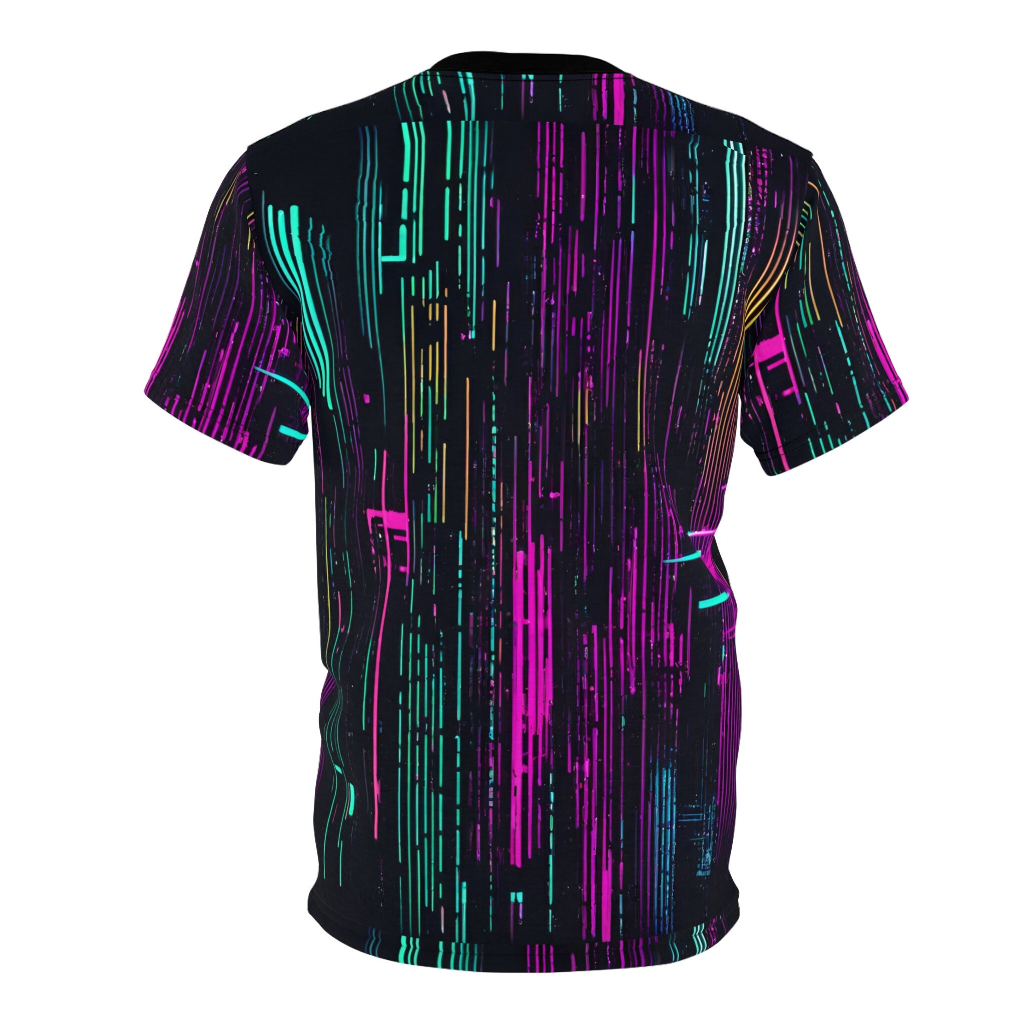 Neon Futuristic Lights Cyberpunk Unisex Cut & Sew Tee AOP - Etsy