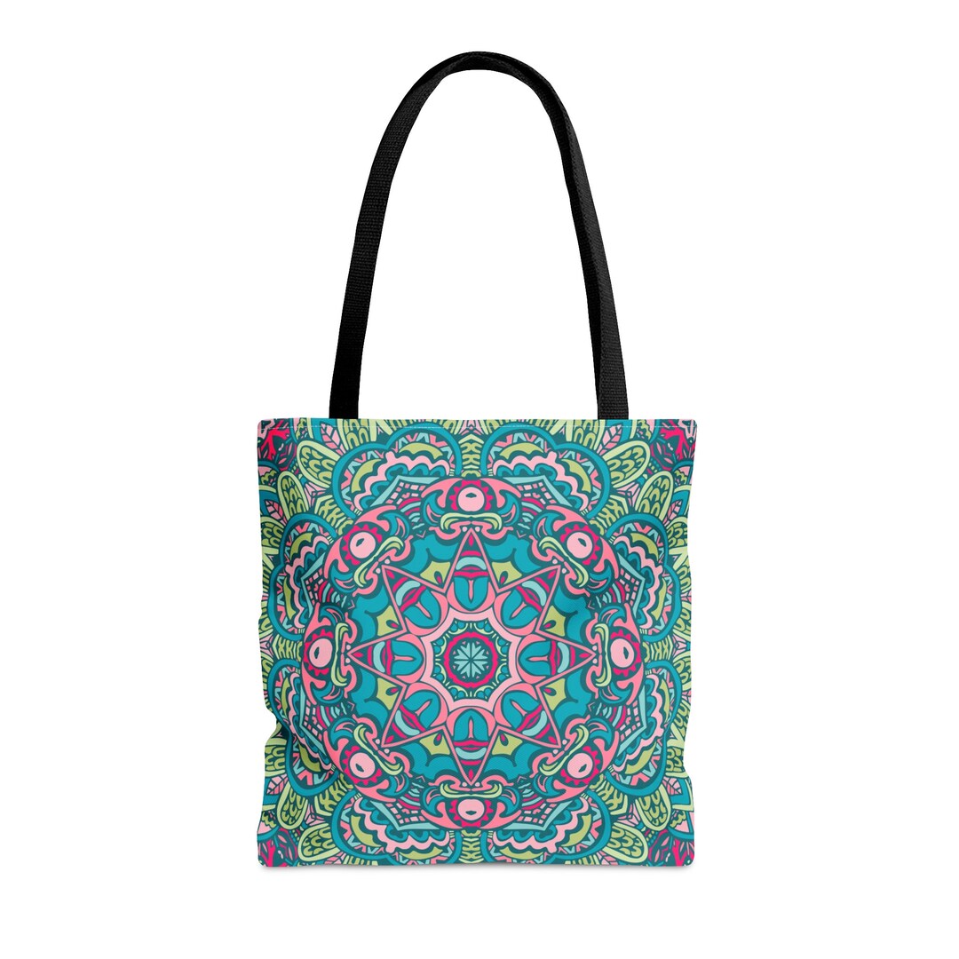 Green and Blue Boho Vibes Tote Bag - AOP Design for Stylish Carrying - Etsy