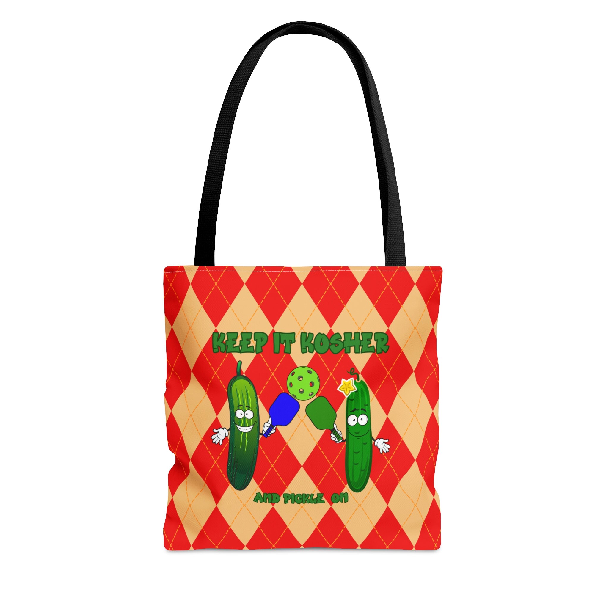 Vintage Rhombus Pickles Pickleball AOP Tote Bag Keep It - Etsy