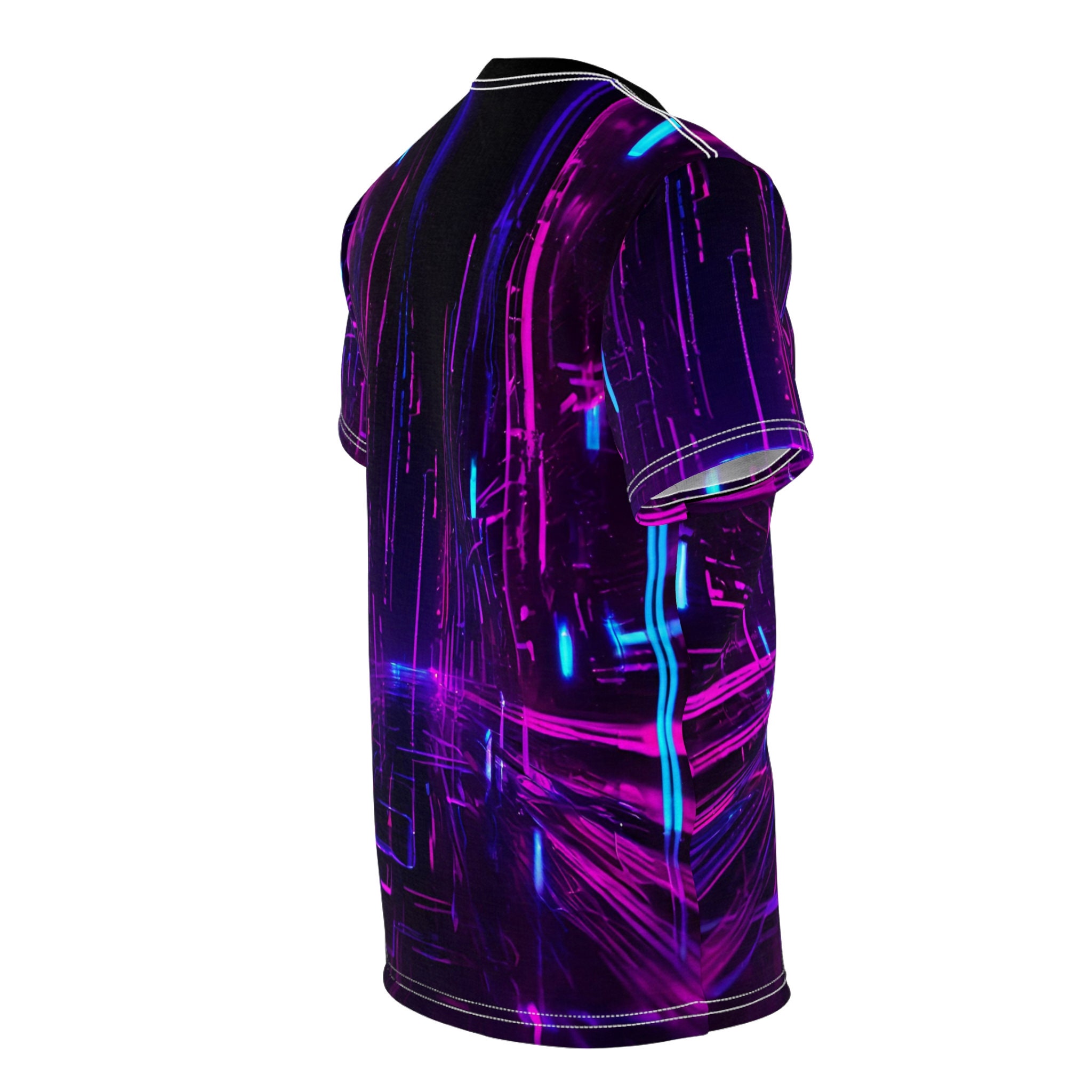 Cyberpunk Neon Circuit Board Shirt - Futuristic AOP Unisex Tee - Etsy