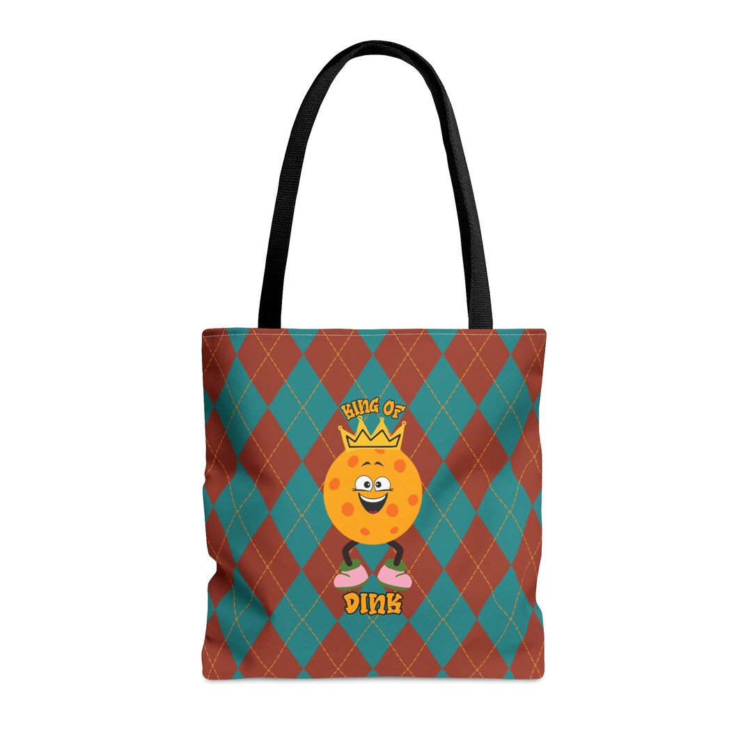 Vintage Rhombus Pickleball King AOP Tote Bag - Rule the Court as the ...
