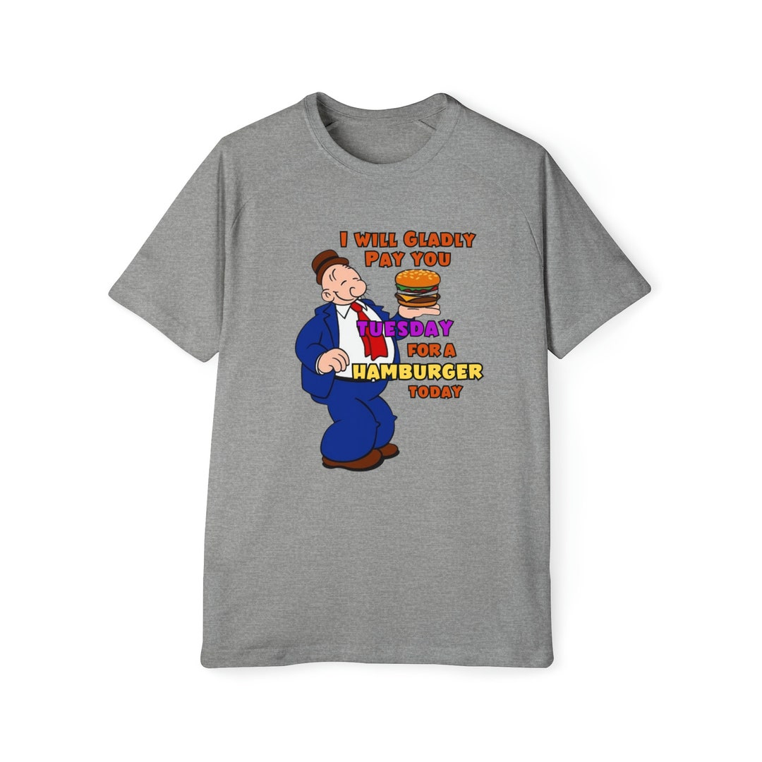 Wimpy "gladly Pay You Tuesday" Men's Raglan T-shirt - Etsy