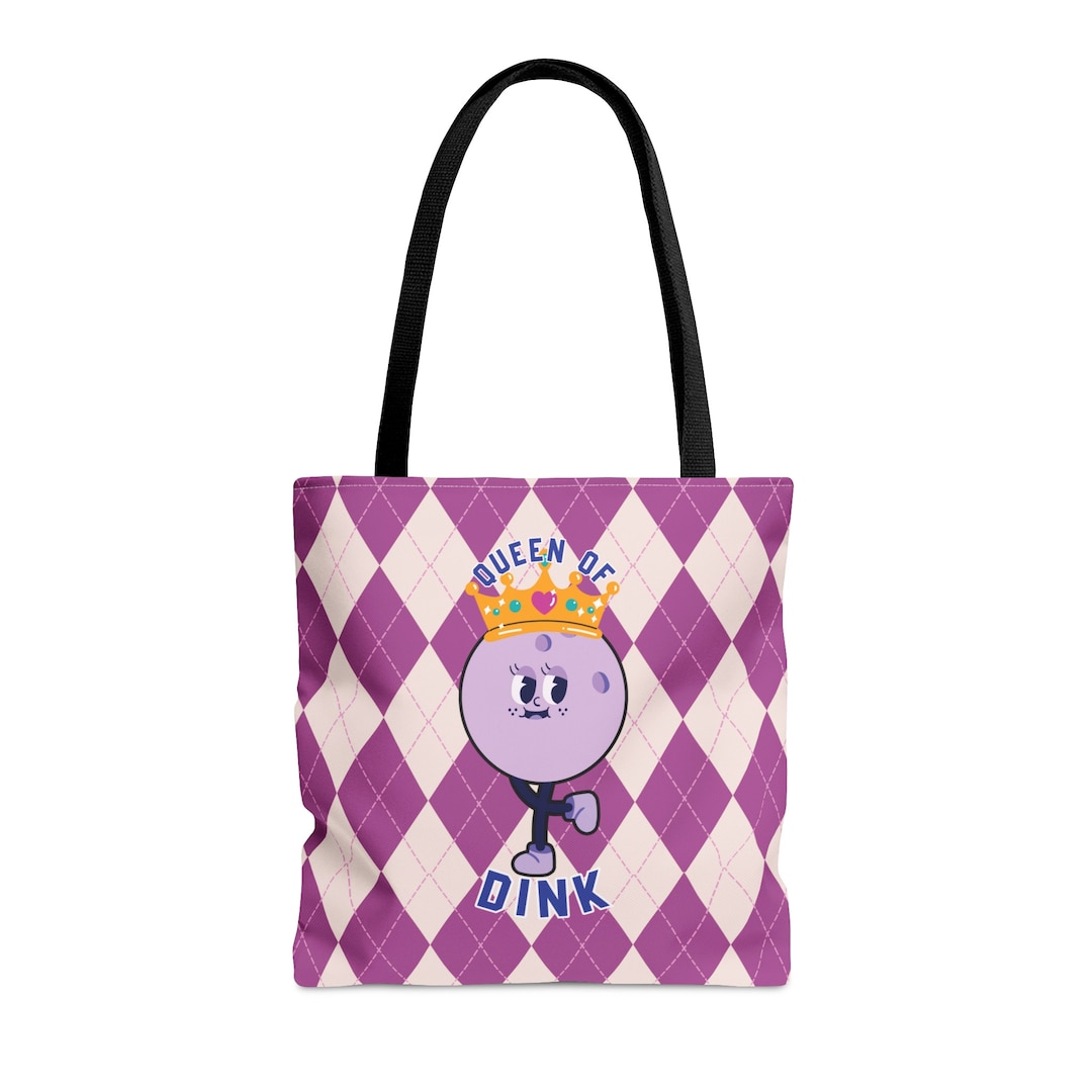 Vintage Purple Rhombus Pickleball Queen AOP Tote Bag - Rule the Court ...