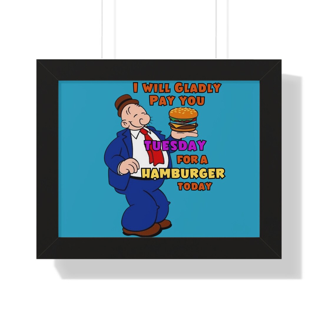 Wimpy Quote, Humorous Wall Art, Funny Home Decor, Vintage Design ...