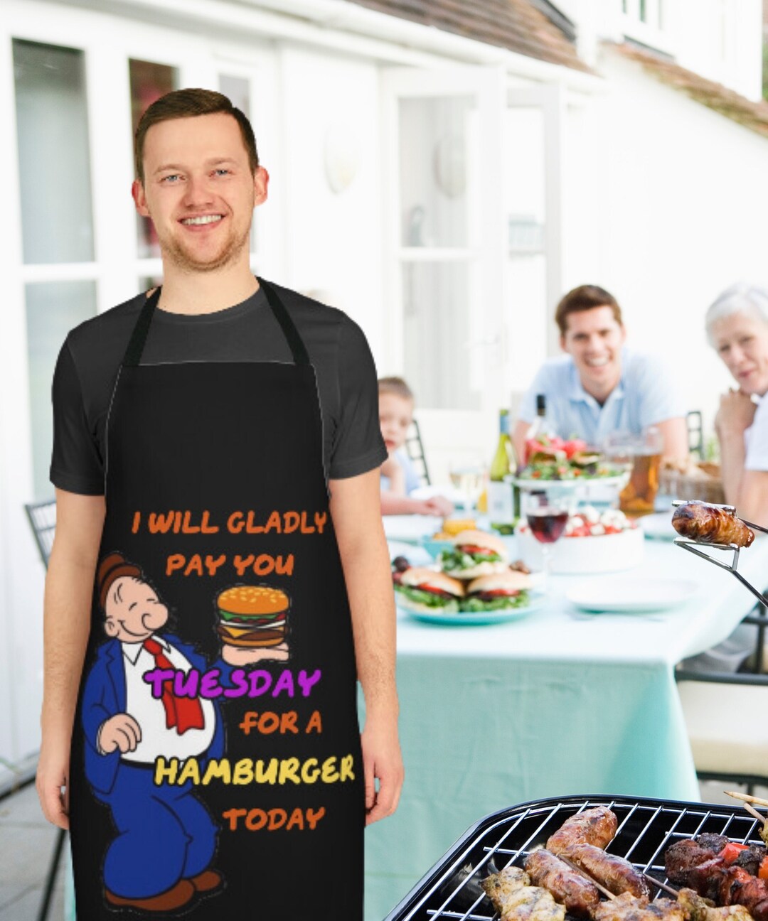 Popeye's Friend Wimpy All Over Print Apron 'i'll - Etsy