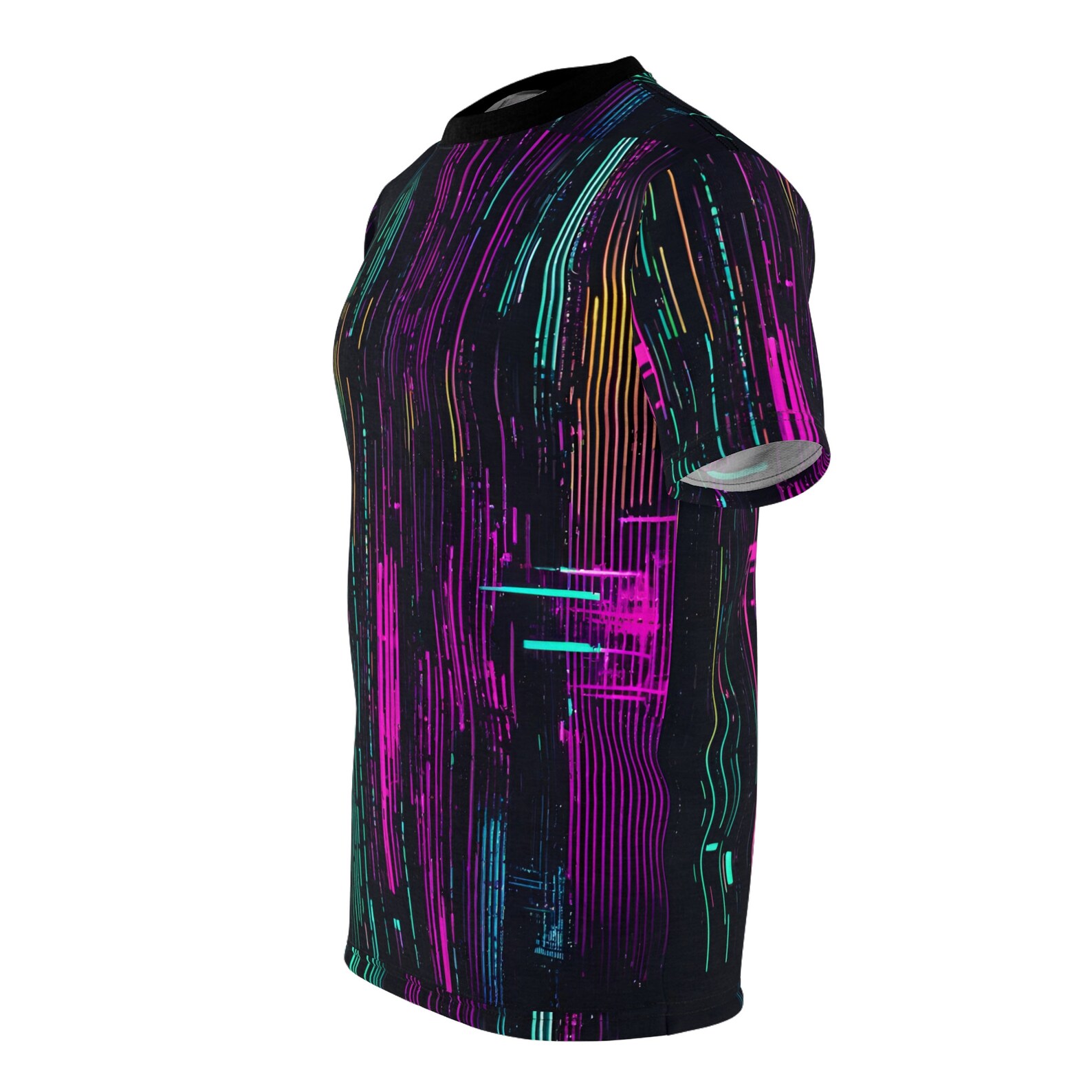 Neon Futuristic Lights Cyberpunk Unisex Cut & Sew Tee (AOP) - Etsy