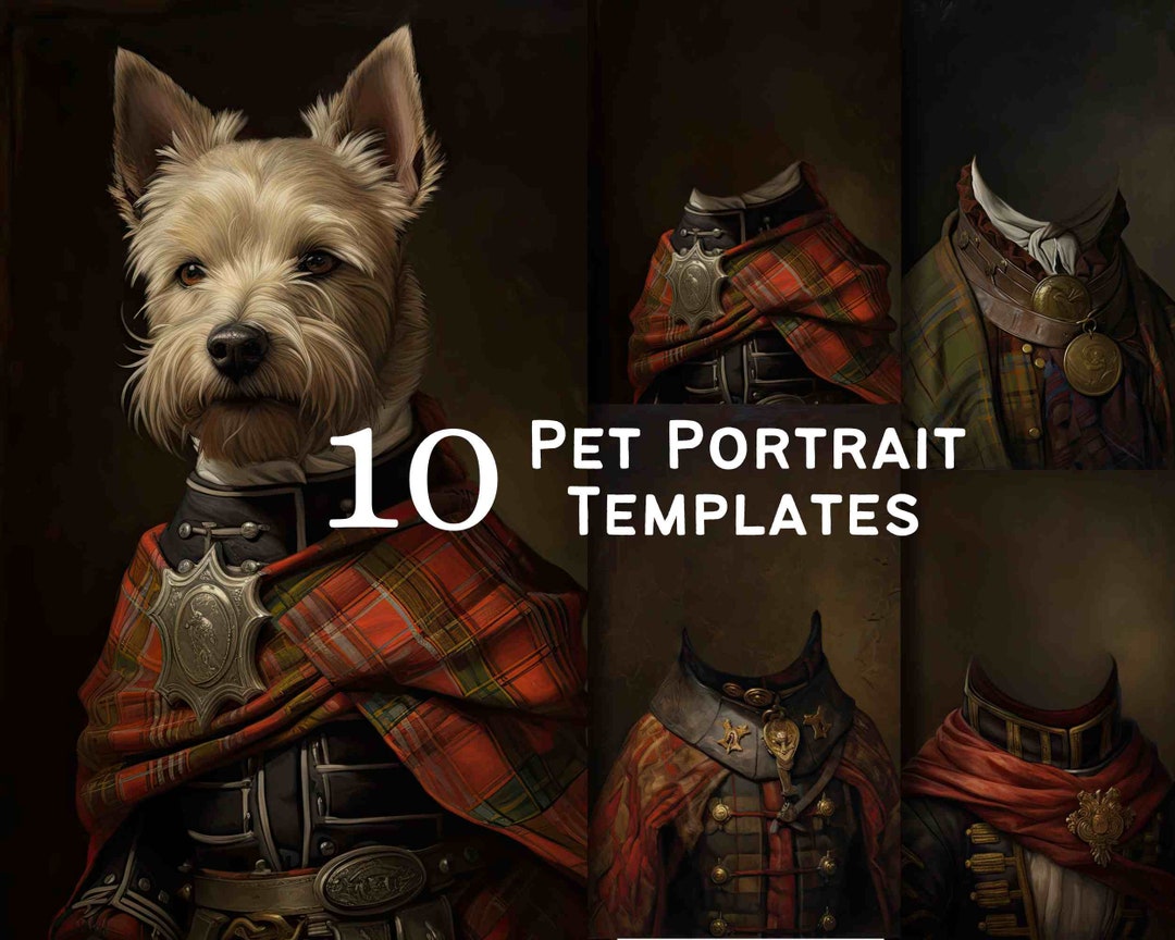 10 Pet Portrait Templates Digital Backgrounds, Digital Download ...
