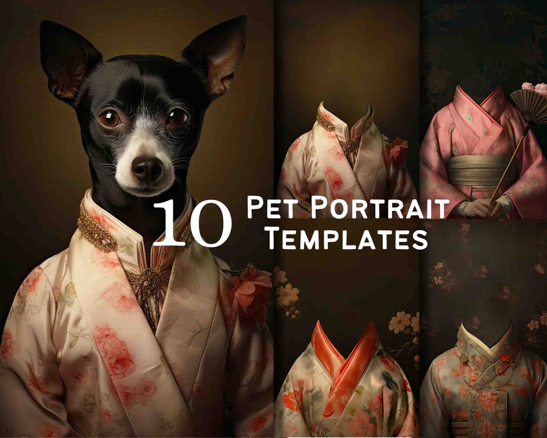 10 Pet Portrait Templates Digital Backgrounds, Digital Download ...