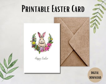 Printable Easter Card.downloadable Easter Card.digital Easter - Etsy