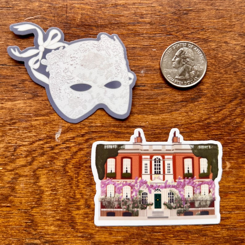 Bridgerton Inspired "silver Ingenue" Mask and House Sticker - Etsy