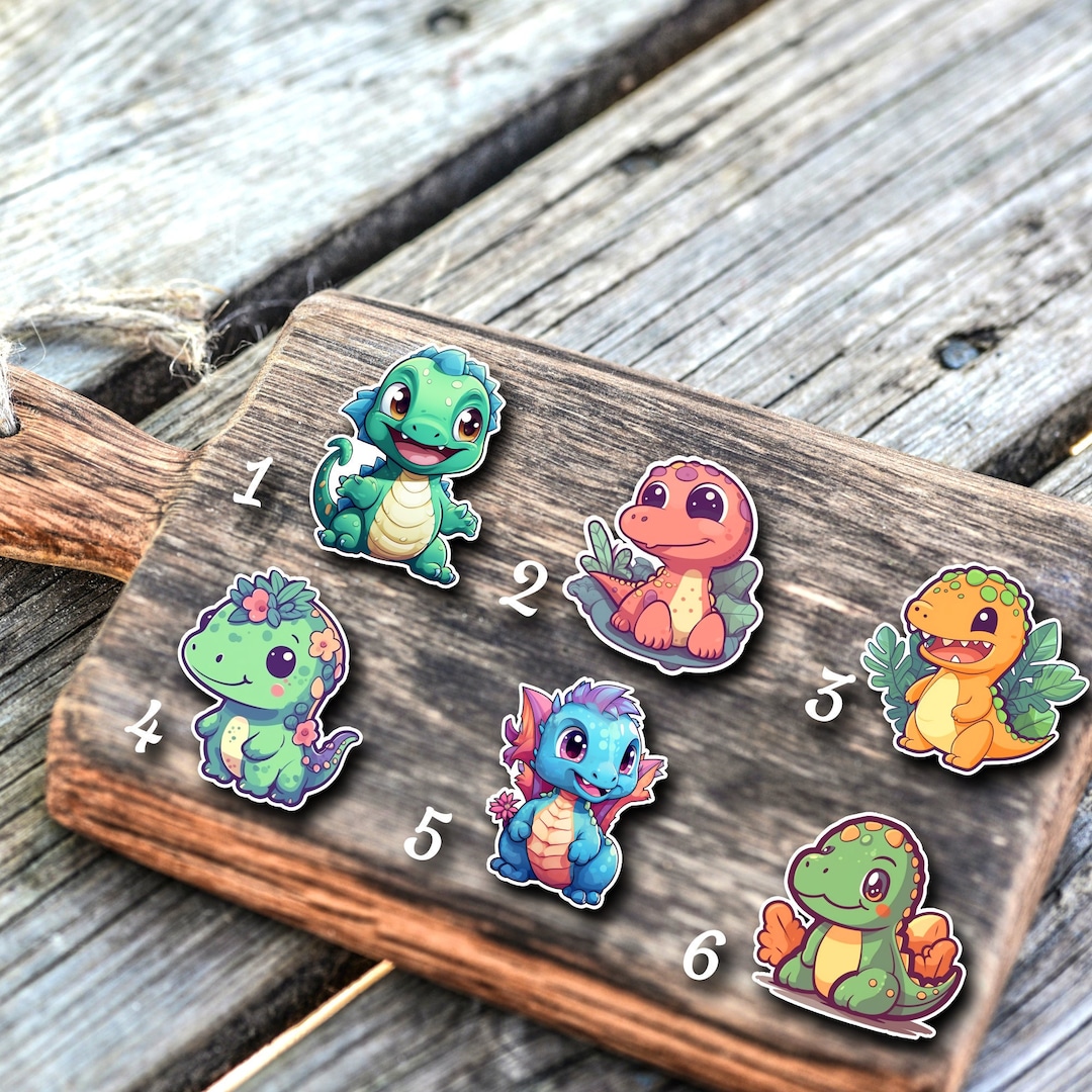 Cute Dinosaur Stickers Dino Collection Special Edition - Etsy