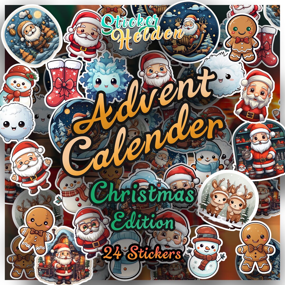 Sticker Advent Calendar Homemade Advent Calendar Christmas Countdown ...
