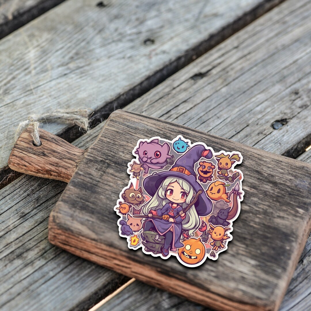 Cute Witch Stickers Witch Collection Stickerheroes Vinyl Holo Stickers ...