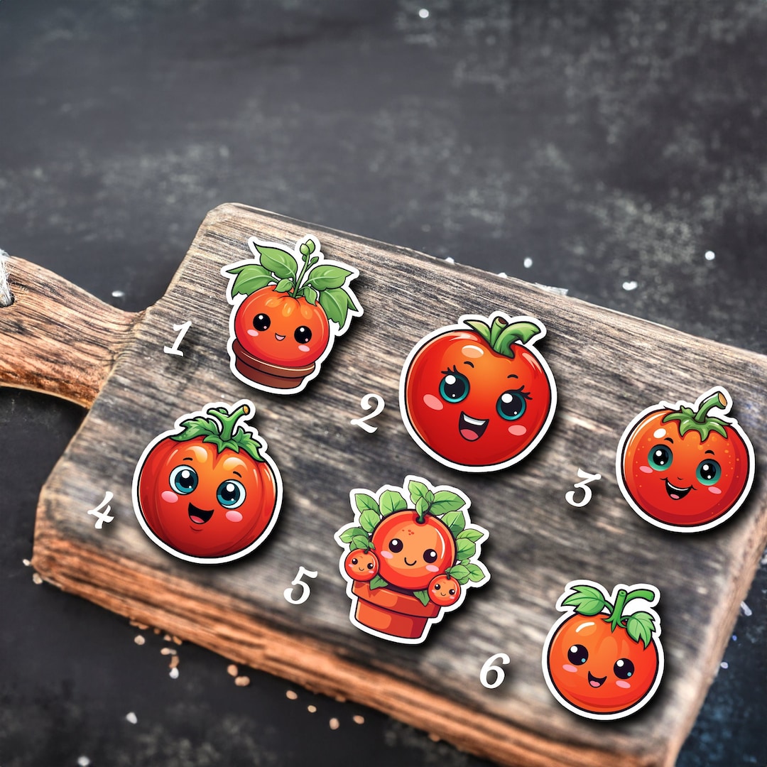 Cute Tomato Stickers Food Collection Special Edition Stickerheroes Holo ...