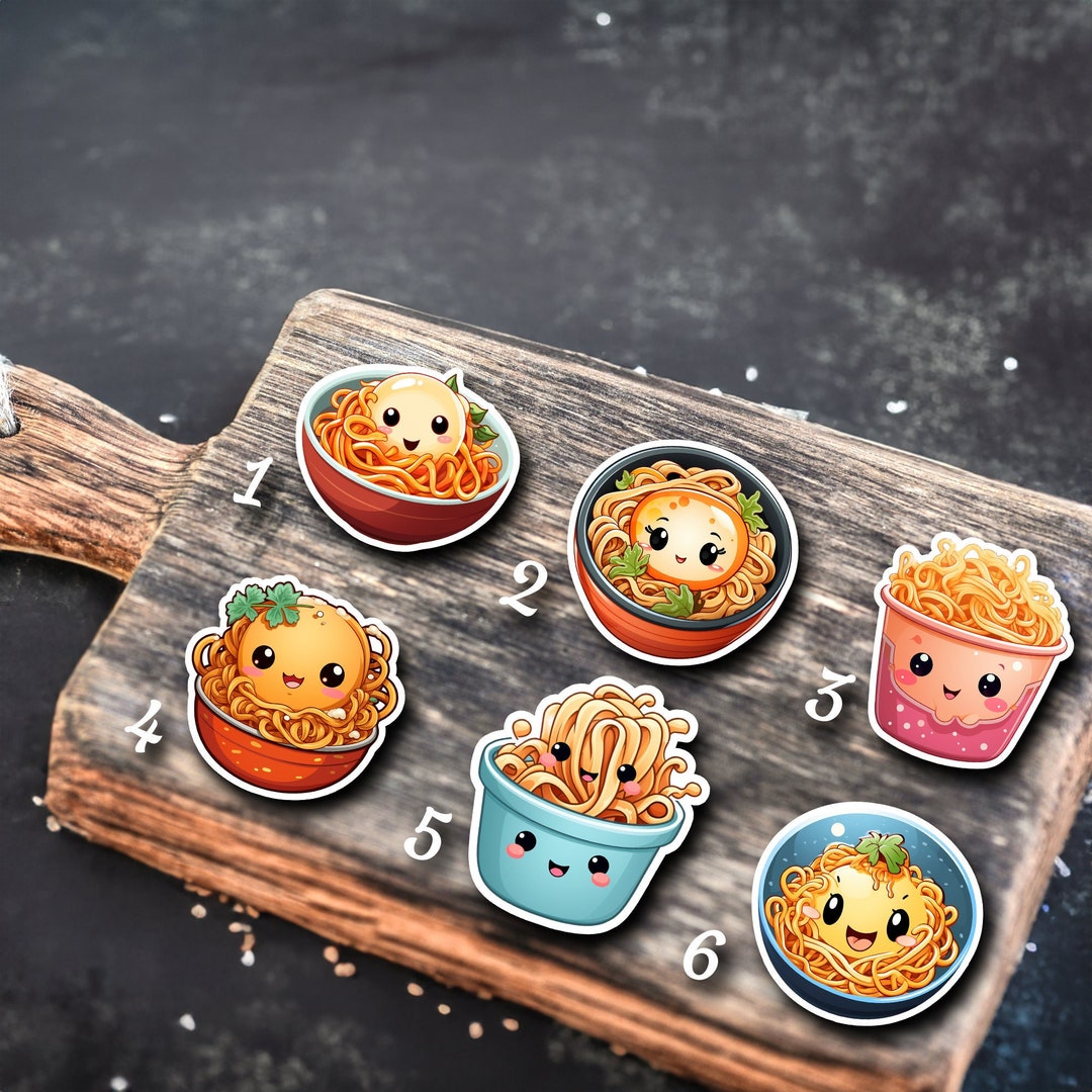 Cute Noodle Stickers Food Collection Limited Edition Stickerheroes ...