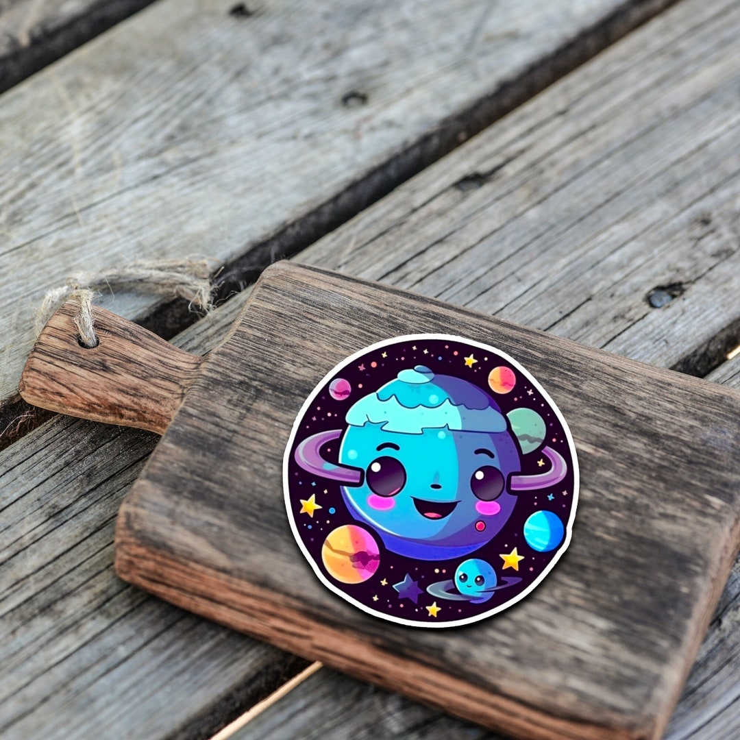 Cute Planets Stickers Outer Space Collection Stickerheroes Vinyl Holo ...