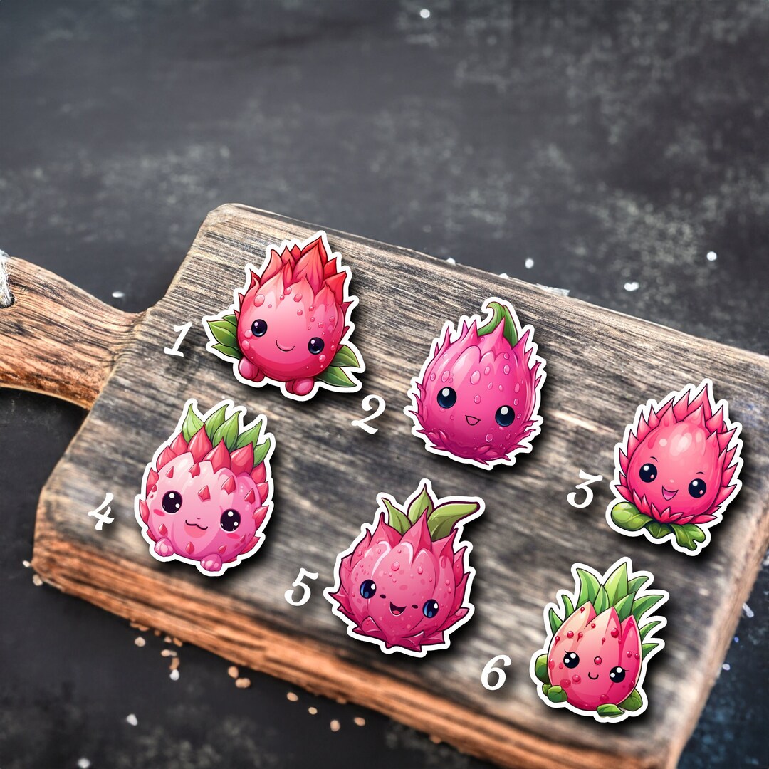 Cute Dragon Fruit Stickers Food Collection Special Edition ...