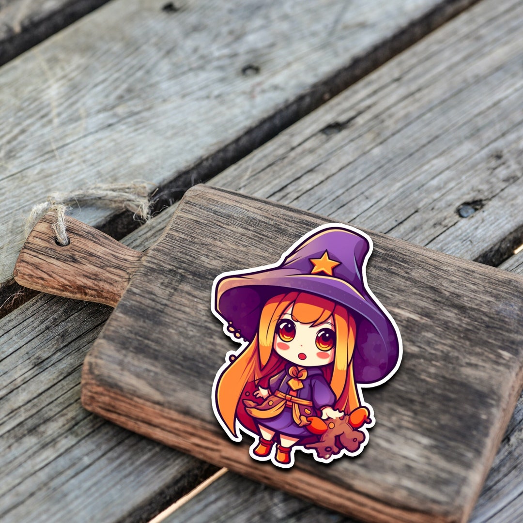 Cute Witch Stickers Witch Collection Stickerheroes Vinyl Holo Stickers ...