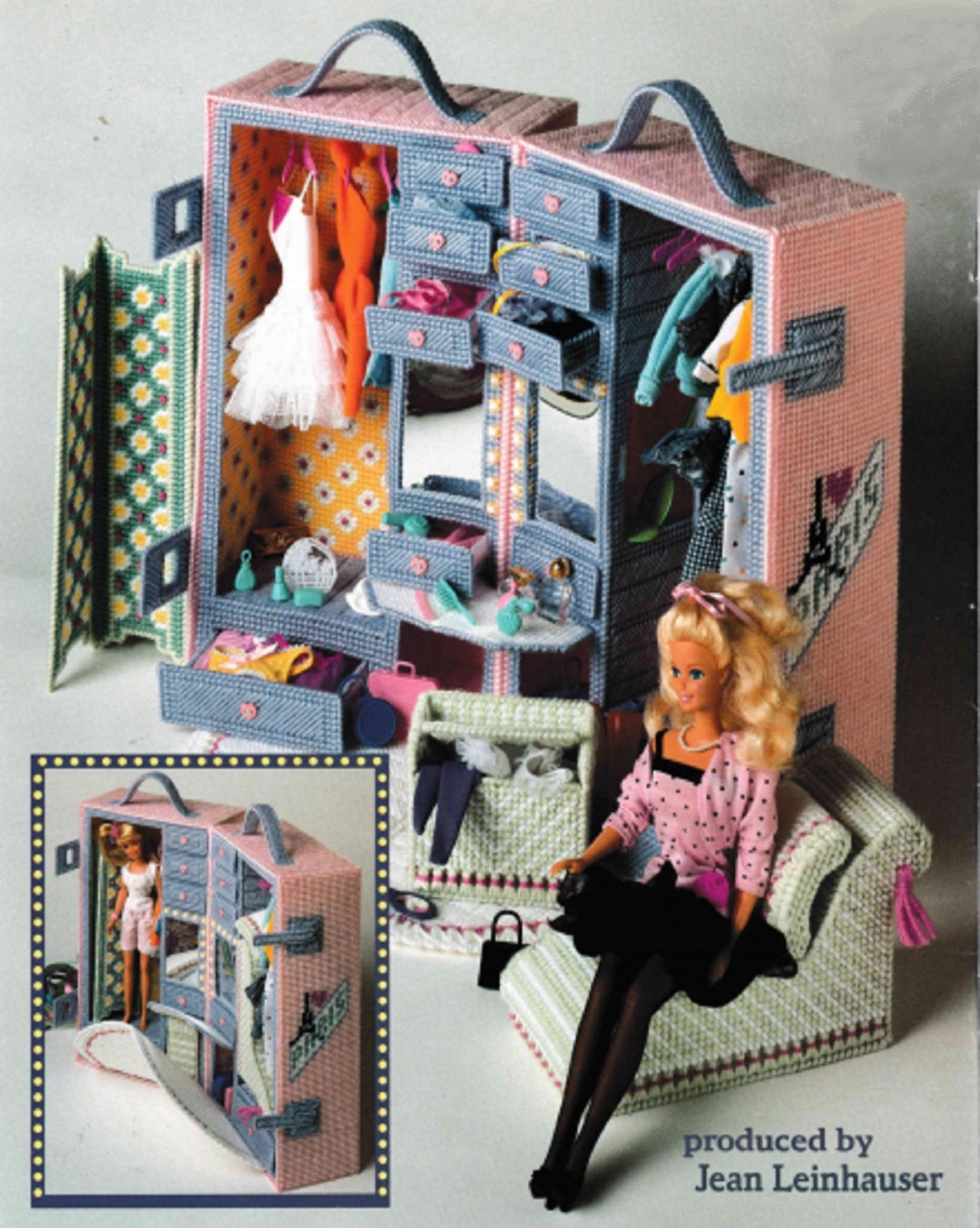 Plastic Canvas Dollhouse Furniture Pattern PDF, Barbie Fashion Doll ...