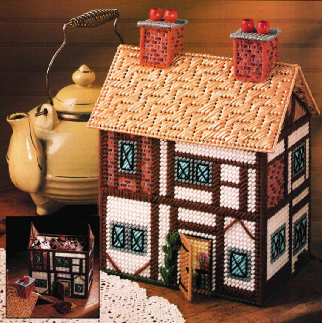 Plastic Canvas Pattern PDF, English Cottage Potpourri Storage Box ...
