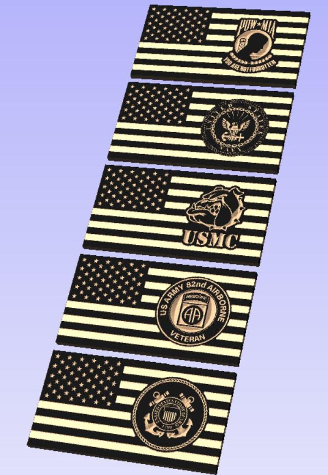 Military Branch Flags Borderless - Etsy