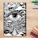 The Third Eye Coloring Pages, Instant Download Coloring Pages, Adult ...