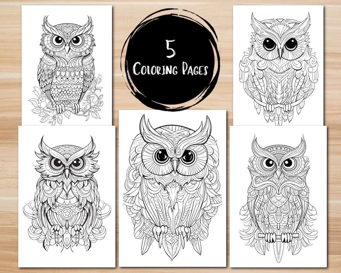 Mandala Owls Printable Coloring Page Owl Coloring Pages for Adults ...