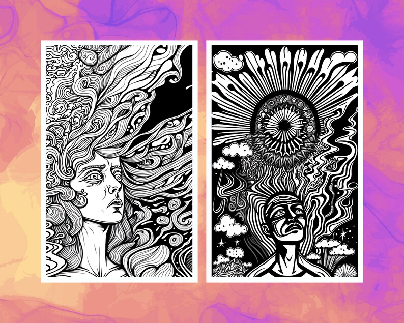 Expanded Mind Coloring Pages, Psychedelic Coloring Pages, Trippy ...