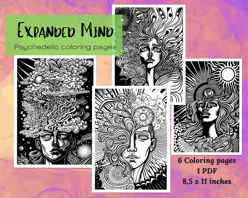 Expanded Mind Coloring Pages, Psychedelic Coloring Pages, Trippy ...